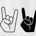 Rock on SVG, Rock on PNG, Rocker Svg, Rock on Hand Svg, Cricut Cut File ...