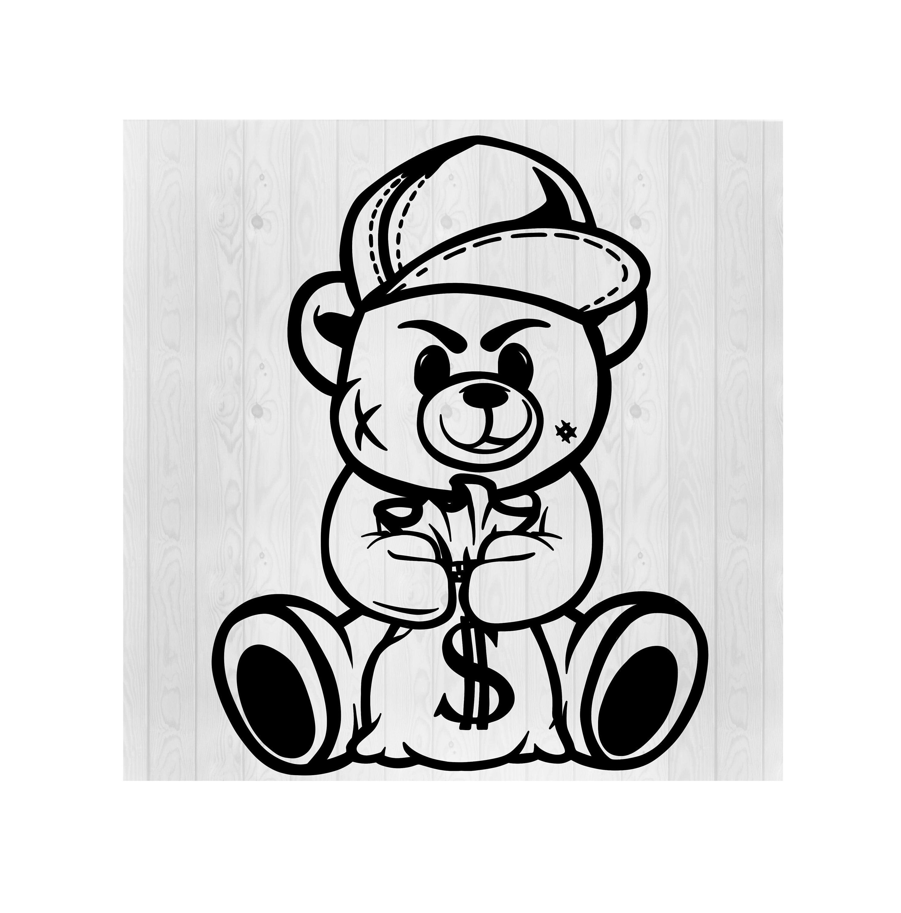 Gangster Bear Svg Teddy Bear SVG Money Bags Svg Bear - Etsy UK