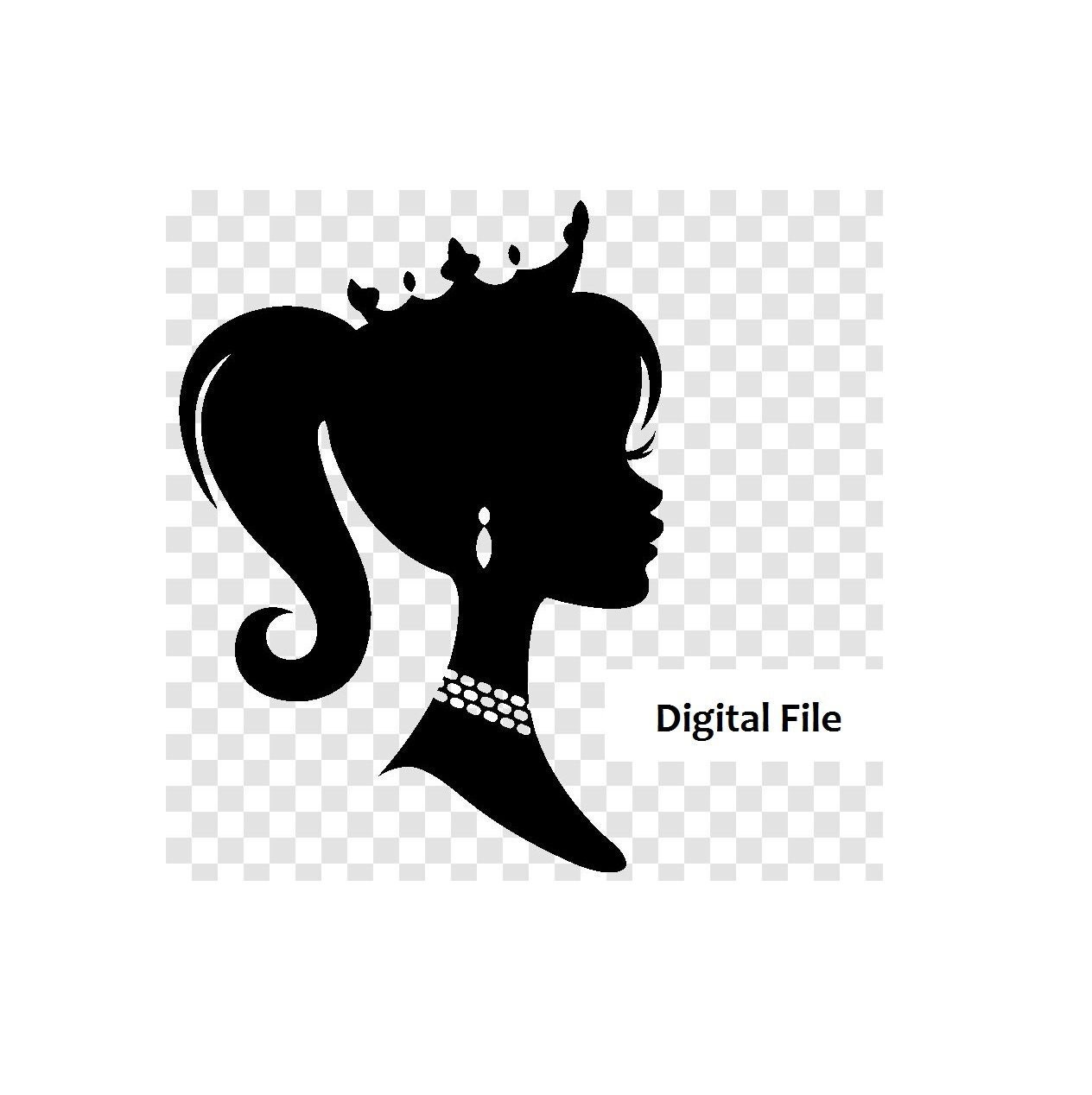 Barbie Silhouette With Crown