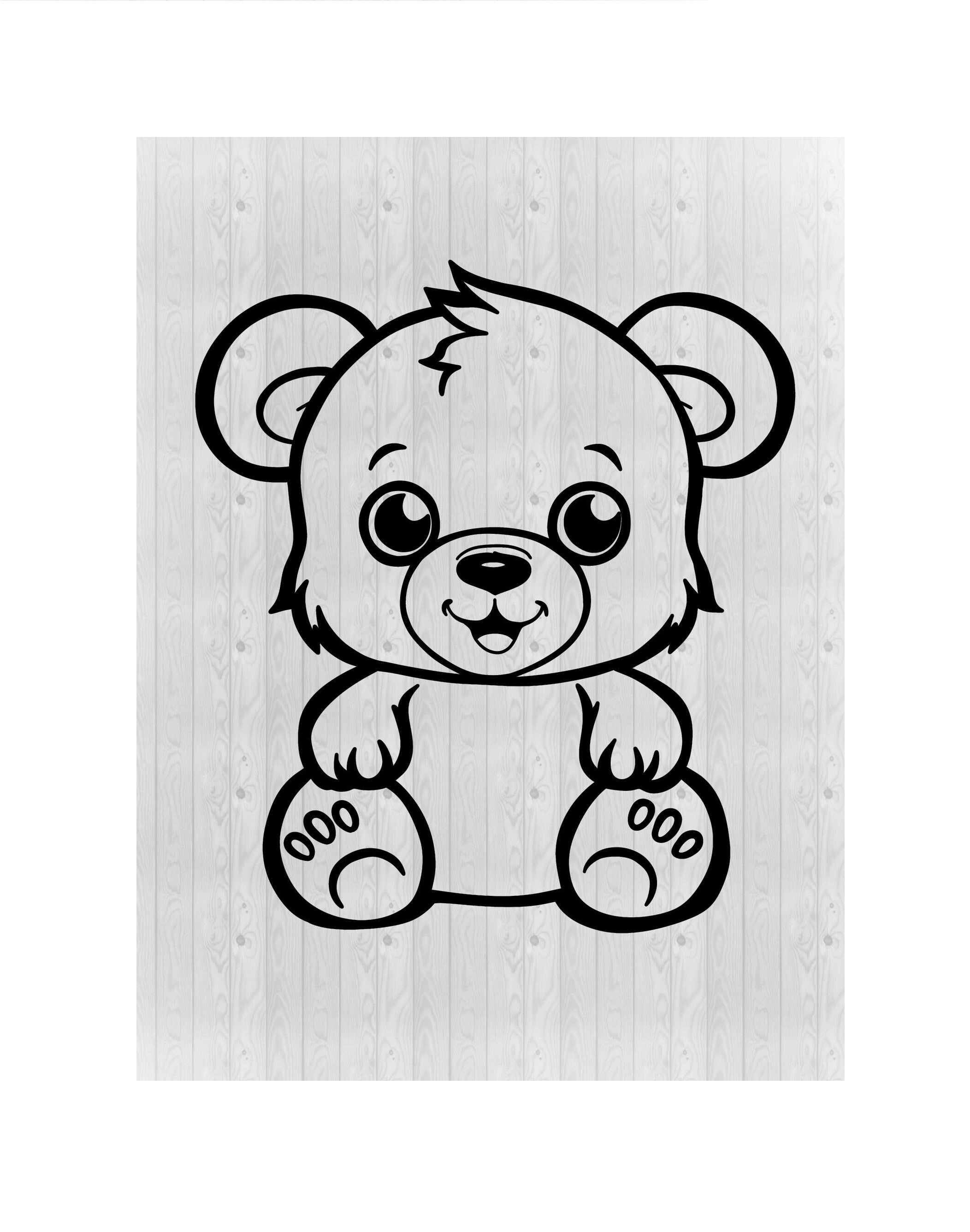 Baby Bear SVG, Baby Teddy Bear Svg, Teddy Bear SVG, Bear SVG, Teddy ...