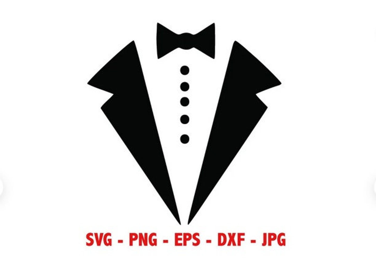 Tuxedo SVG Tuxedo Suit SVG Tuxedo JPG Tuxedo Png Dxf Eps - Etsy