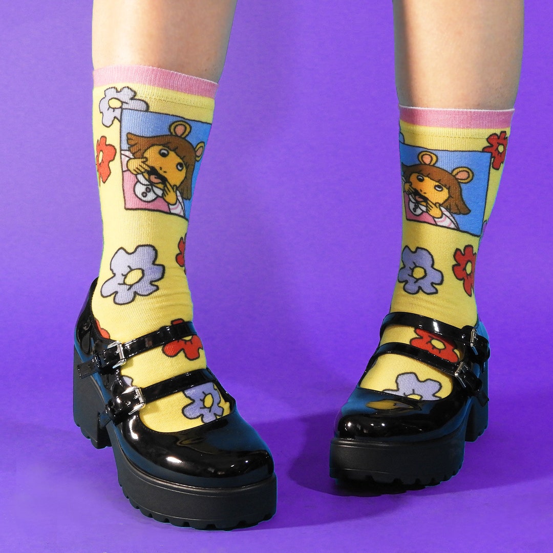 Arthur D.W Socks | PBS Kids Arthur Adult Socks | D.W Meme | Fun Socks ...