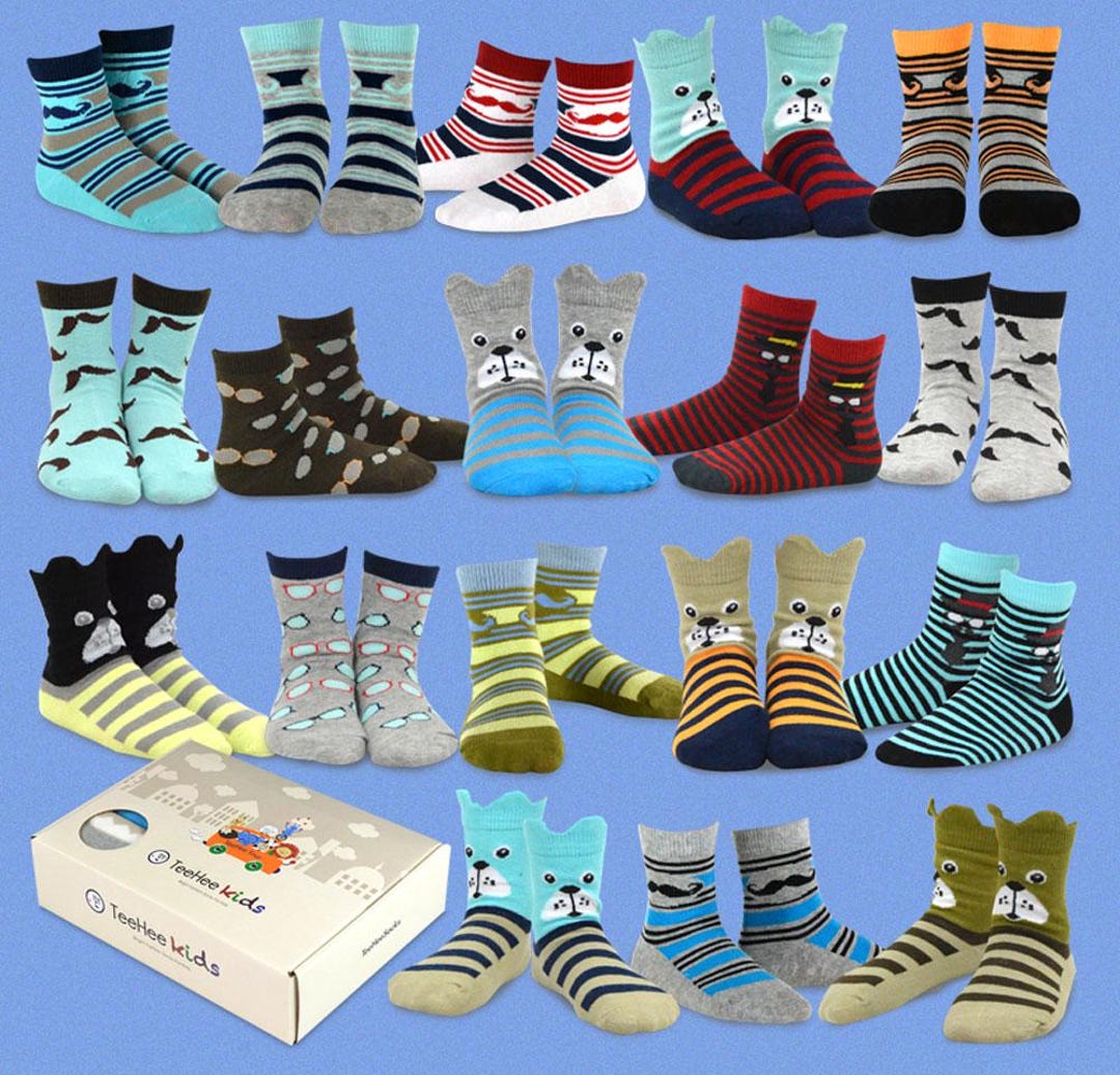 18 Pair Toddler Socks | Kids Socks Cute and Fun Cotton Crew Socks ...