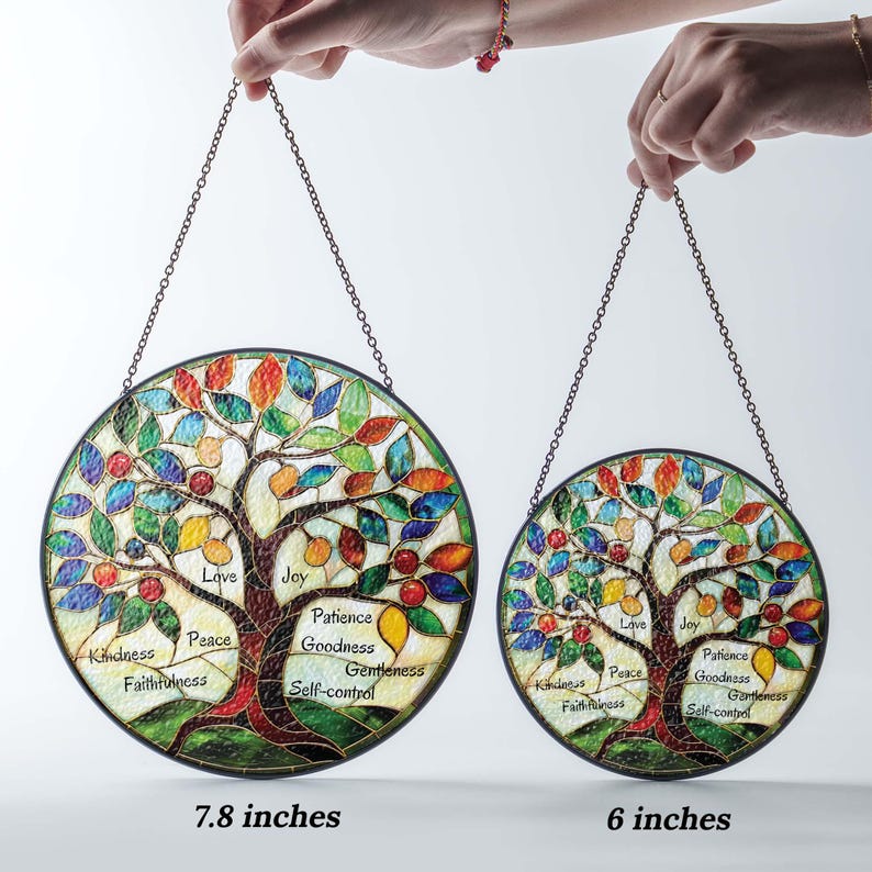 Fruit of the Spirit Tree Suncatcher, the Fruits of Spirit Gift, Love ...