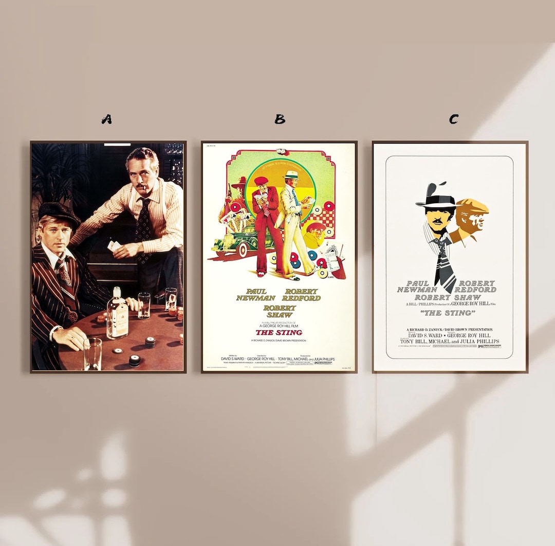 The Sting Movie Poster Canvas Poster Bedroom Art Without Frame 8x12 ...