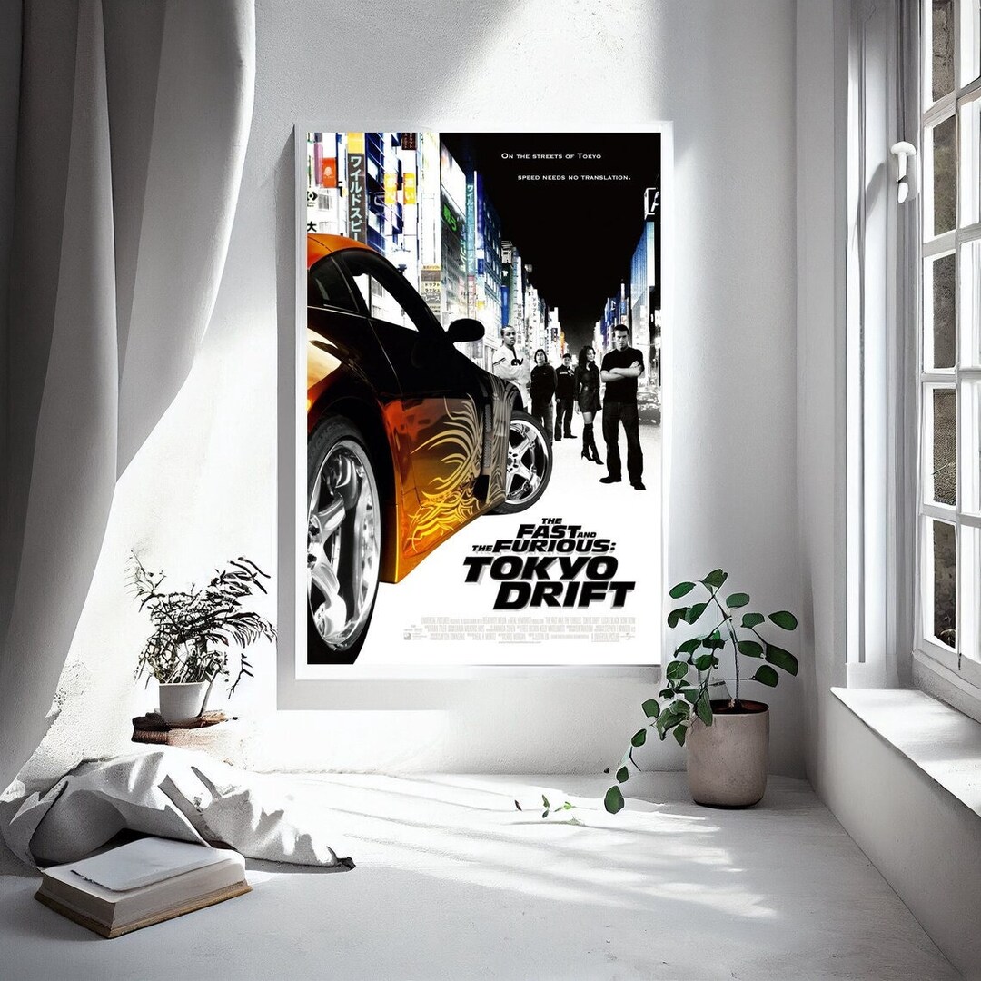 The Fast and the Furious Tokyo Drift Movie Poster Canvas Poster Bedroom ...