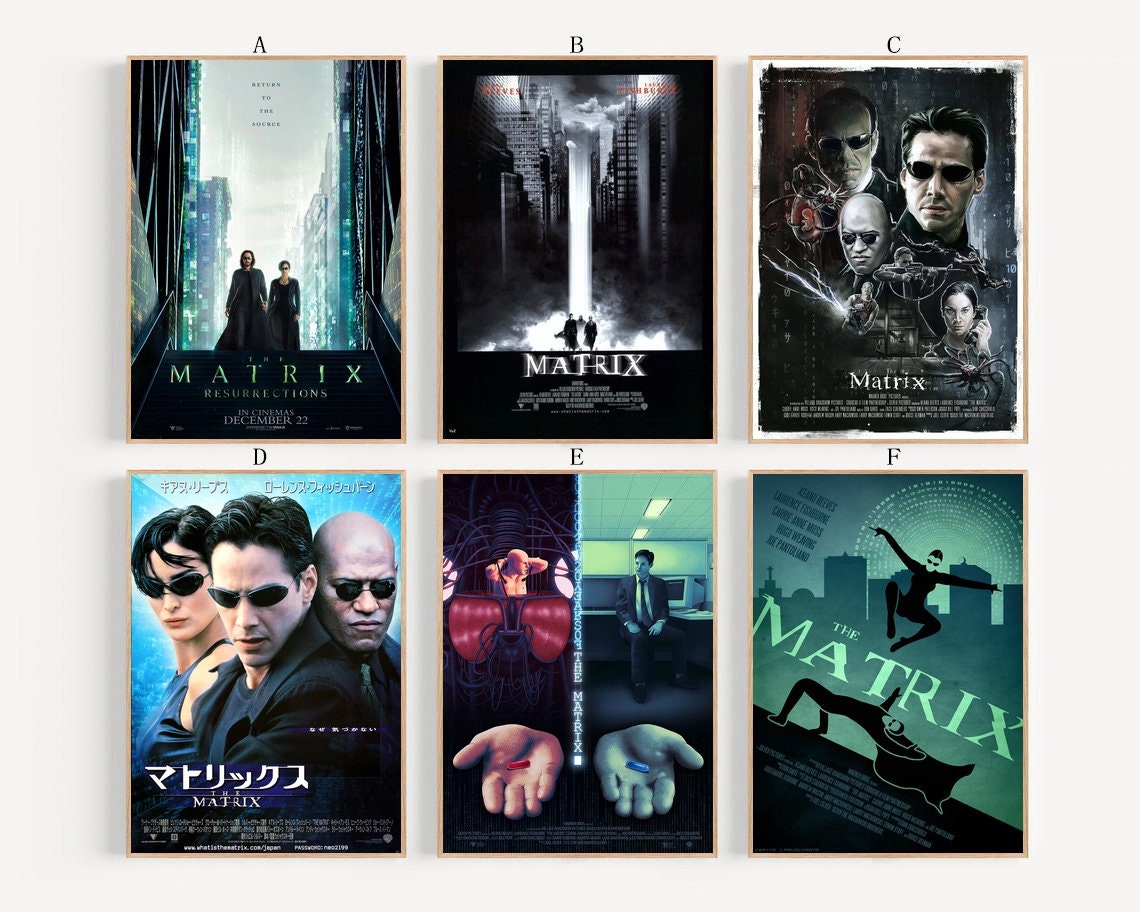 The Matrix Movie Poster Canvas Poster Bedroom Art Without Frame 8x12 ...