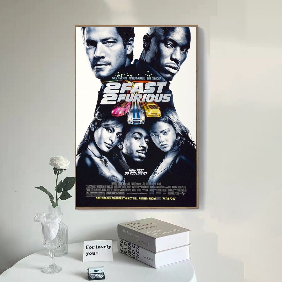 Fast 2 Furious Movie Poster Canvas Poster Bedroom Art Without Frame ...