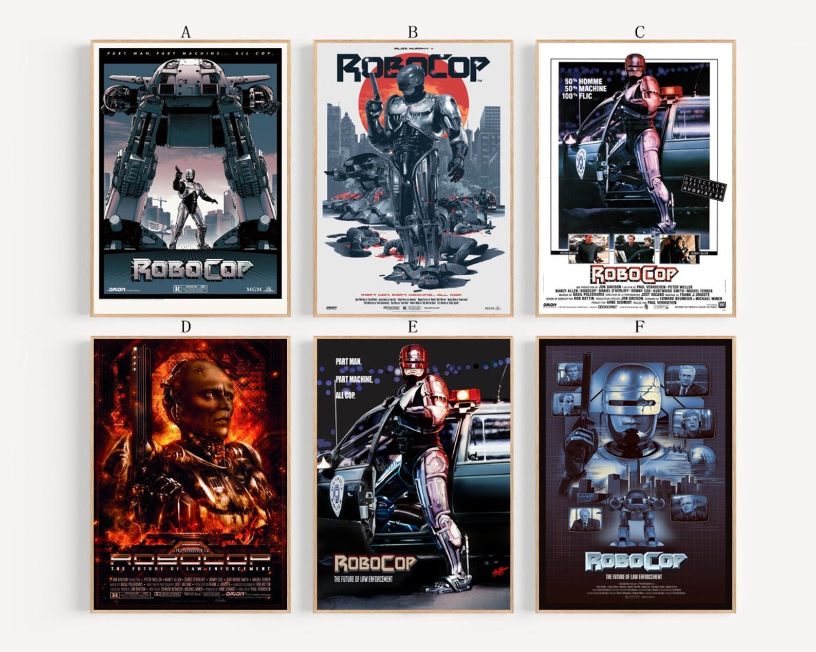 Robocop Vs ED209 Movie Poster Canvas Poster Bedroom Art - Etsy