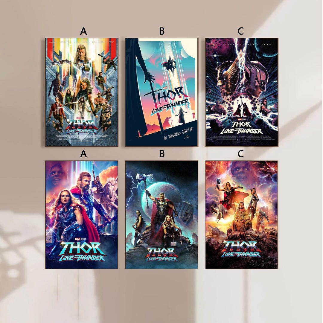 Thor Love and Thunder 2022 Movie Poster Canvas Poster Bedroom Art ...