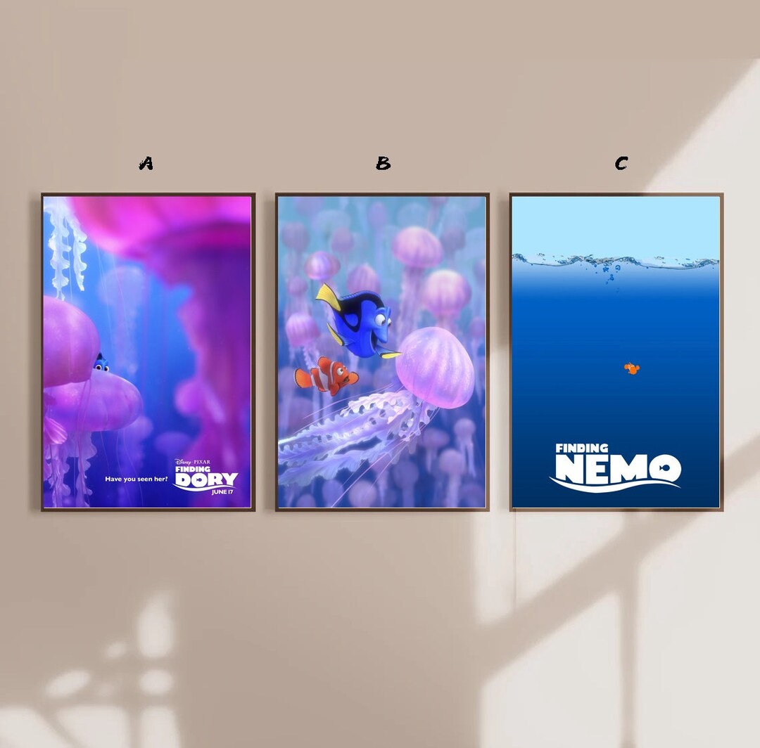 Finding Nemo Movie Poster Canvas Poster Bedroom Art Without Frame 8x12 ...