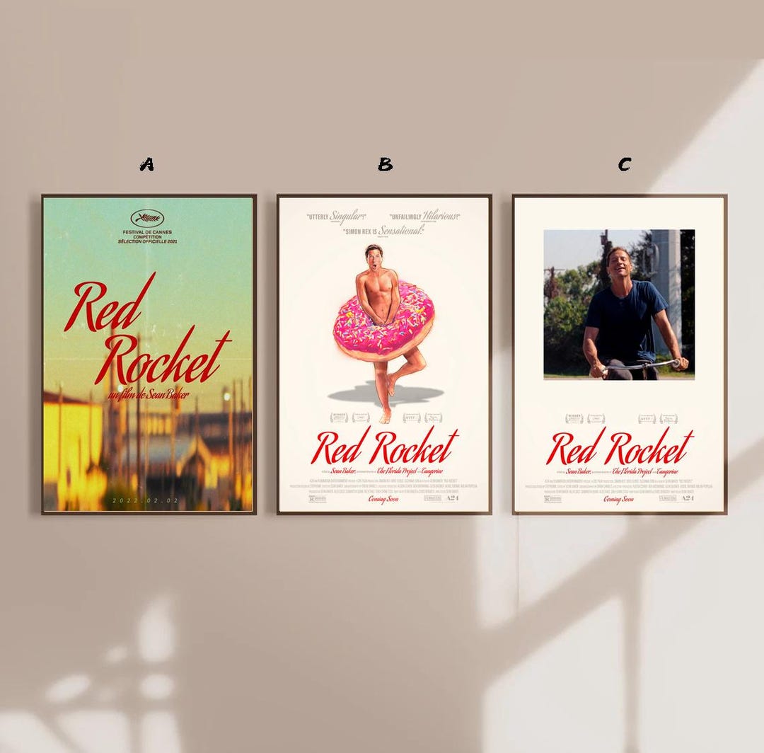 Red Rocket Movie Poster Canvas Poster Bedroom Art Without Frame 8x12 ...