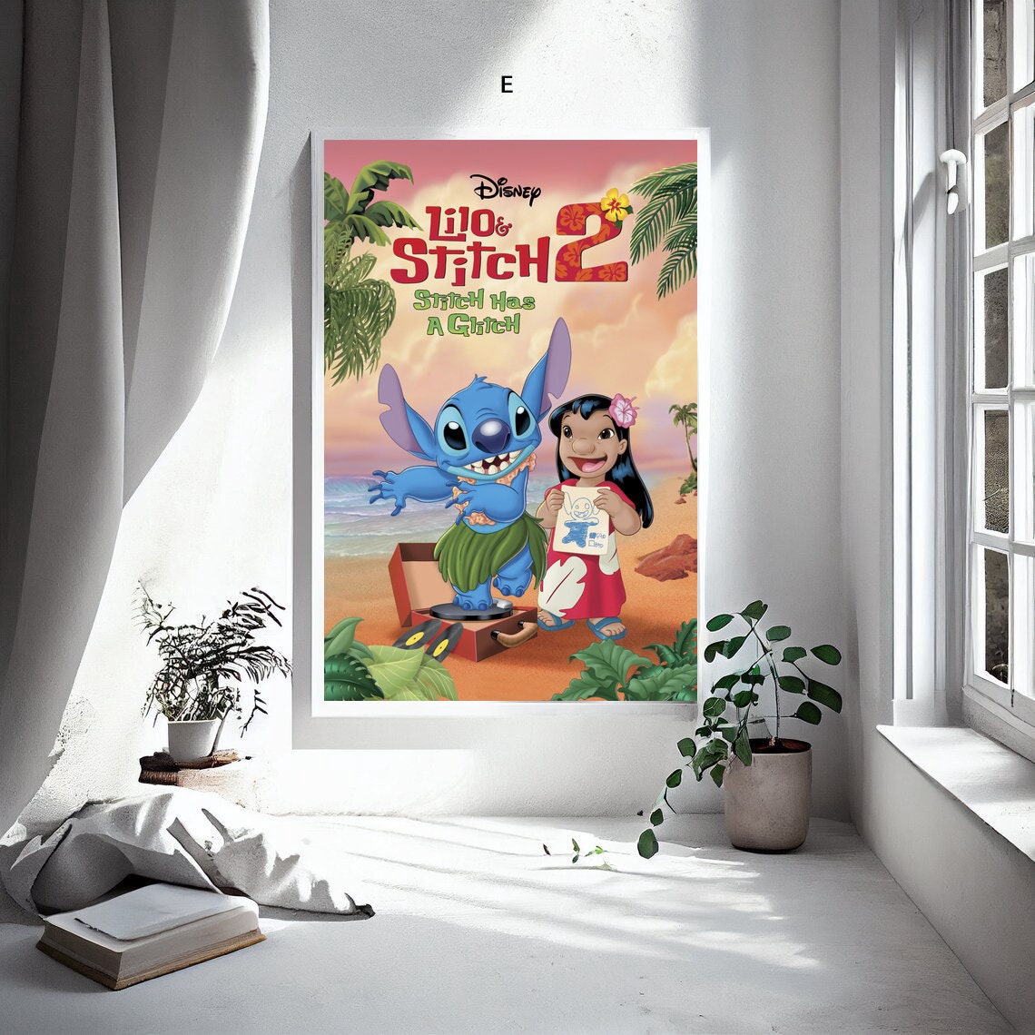 Lilo & Stitch Movie Poster Canvas Poster Bedroom Art Without Frame 8x12 ...