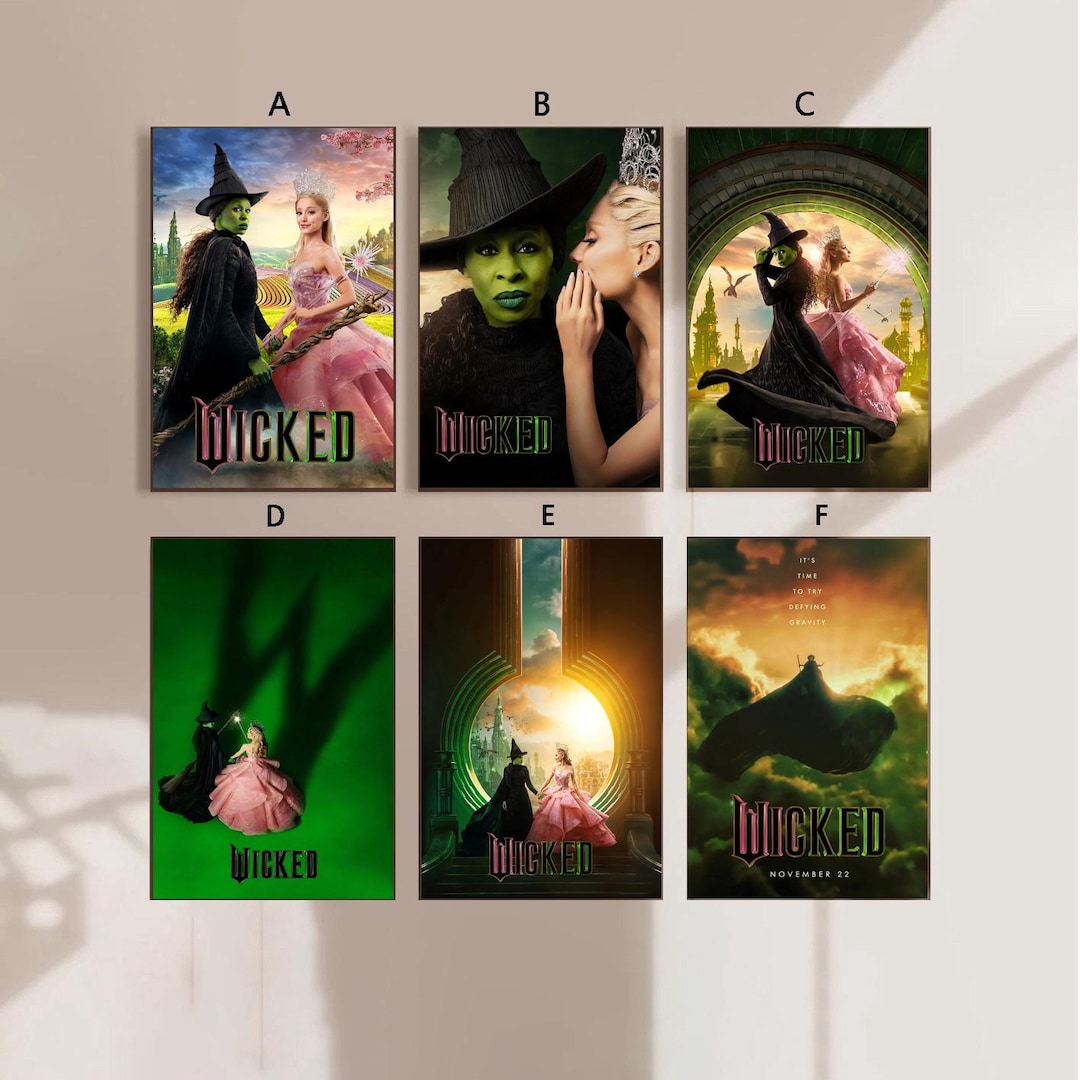 Wicked Part I Movie Poster Canvas Poster Bedroom Art Without Frame 8x12 ...