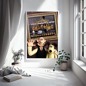 Wallace & Gromit Movie Poster Canvas Poster Bedroom Art Without Frame ...