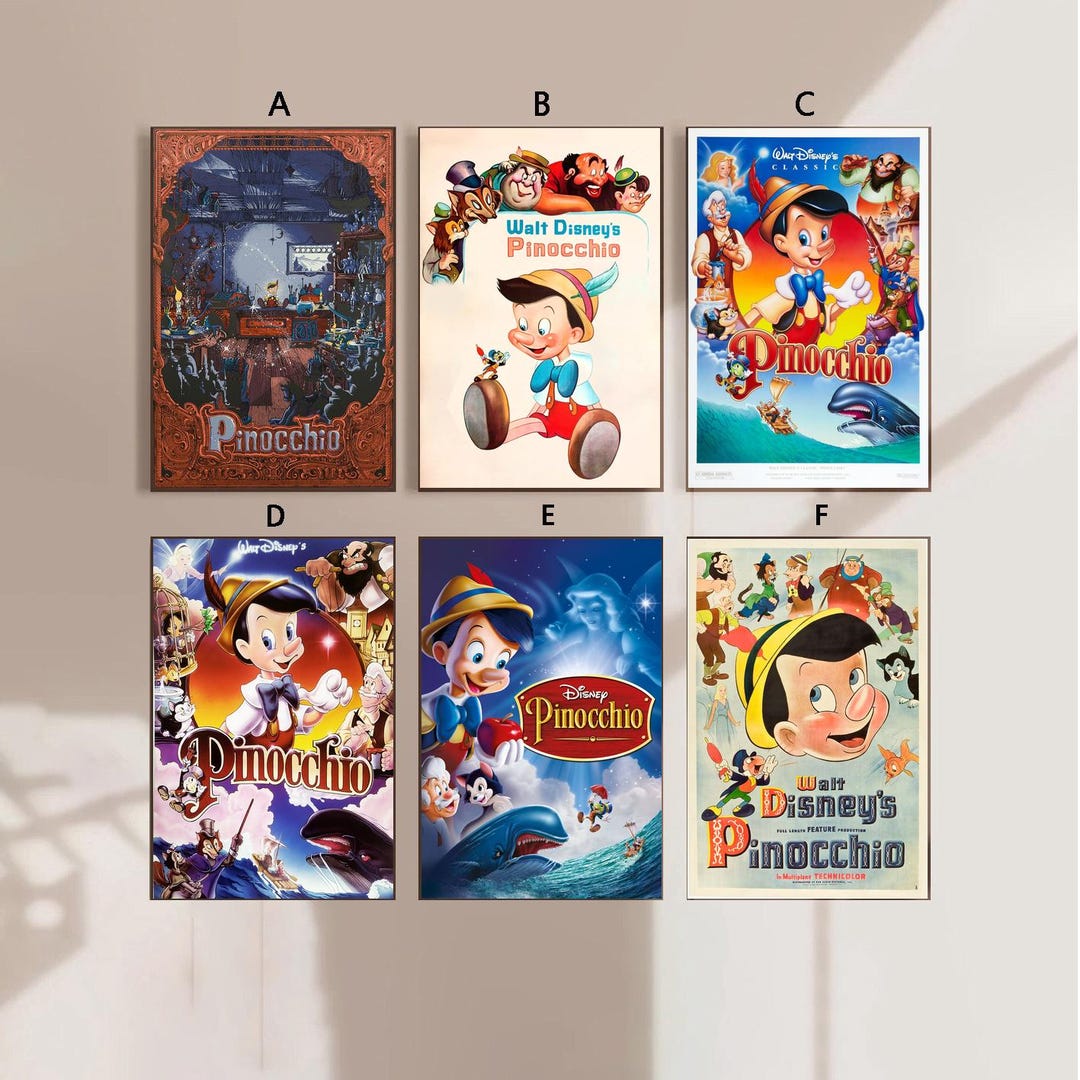 Pinocchio Movie Poster Canvas Poster Bedroom Art Without Frame 8x12 ...