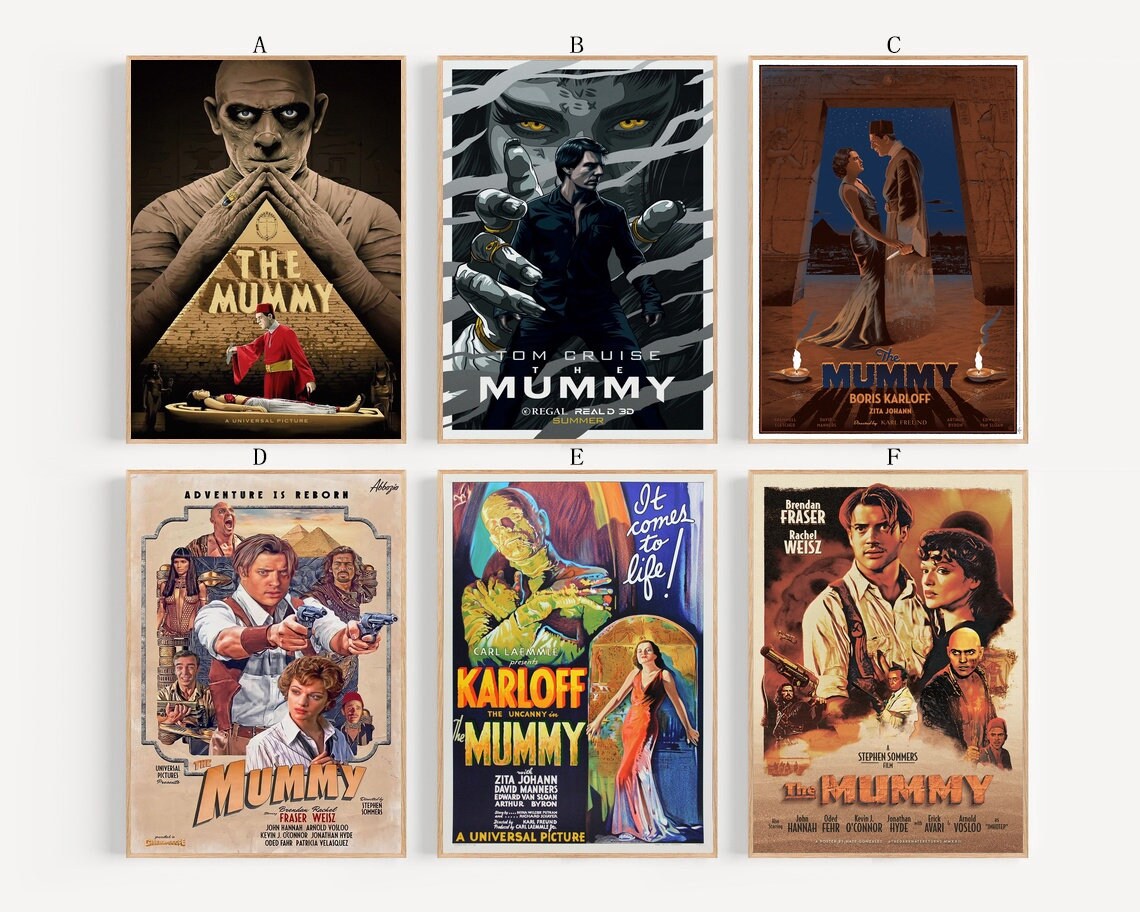 The Mummy Movie Poster Canvas Poster Bedroom Art Without Frame 8x12 ...