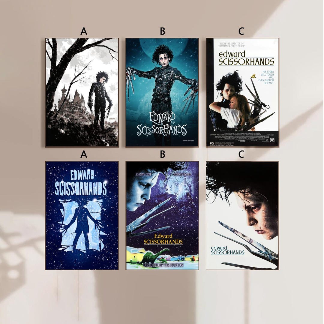 Edward Scissorhands 1990 Movie Poster Canvas Poster Bedroom Art Without ...