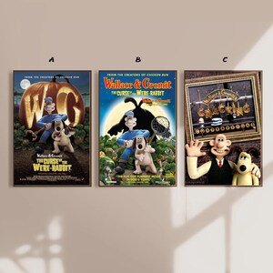 Wallace & Gromit Movie Poster Canvas Poster Bedroom Art Without Frame ...
