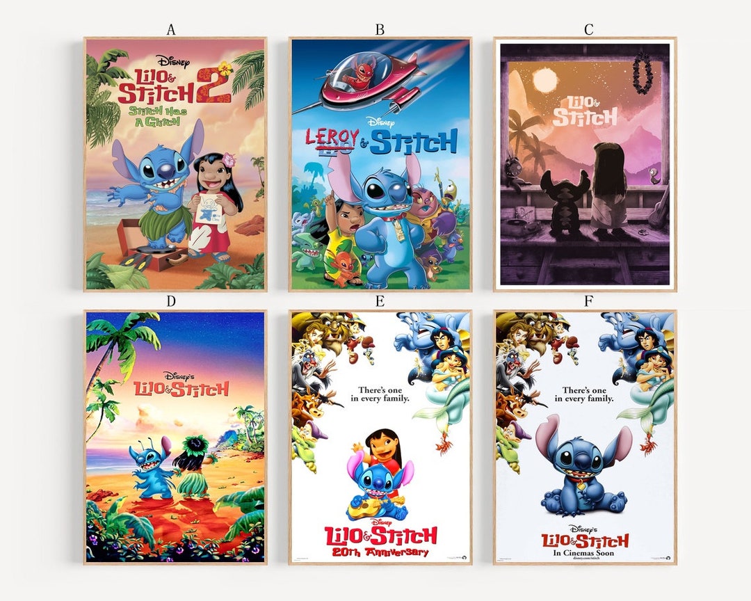 Lilo & Stitch Movie Poster Canvas Poster Bedroom Art Without Frame 8x12 ...