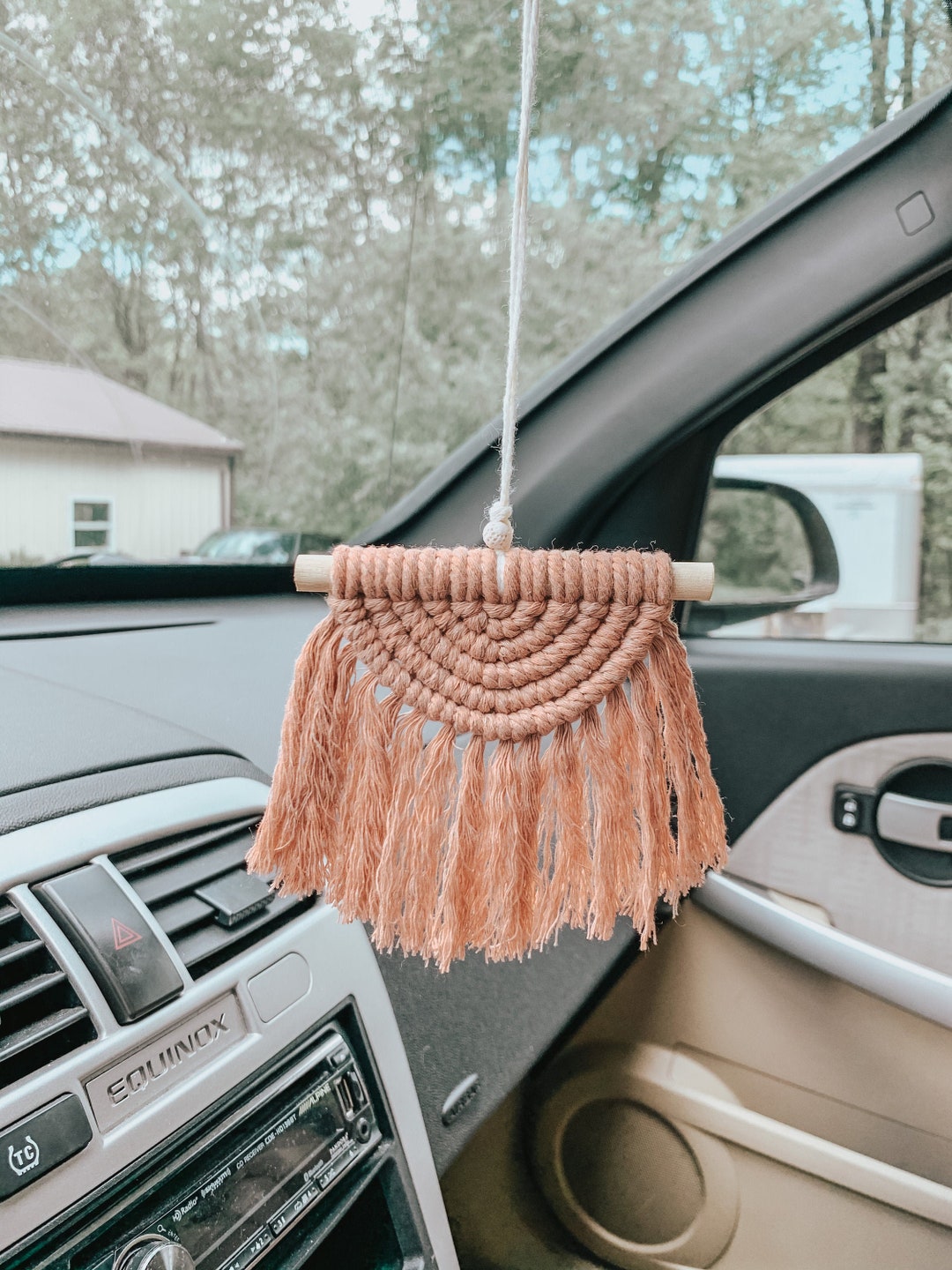 Semi-circle Macrame Car Diffuser / Half Moon Macrame Car Diffuser / Car ...