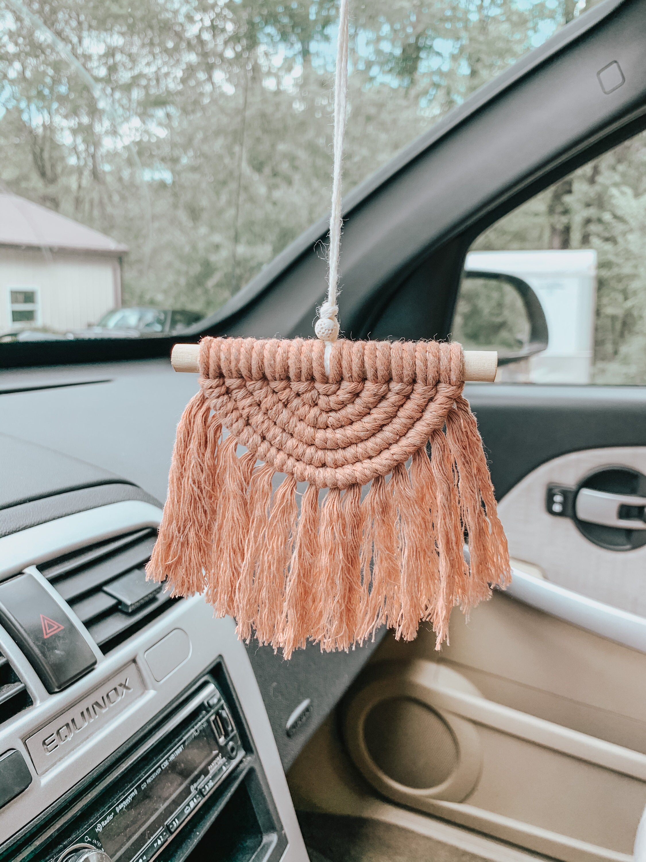 Semi-circle Macrame Car Diffuser / Half Moon Macrame Car Diffuser / Car ...
