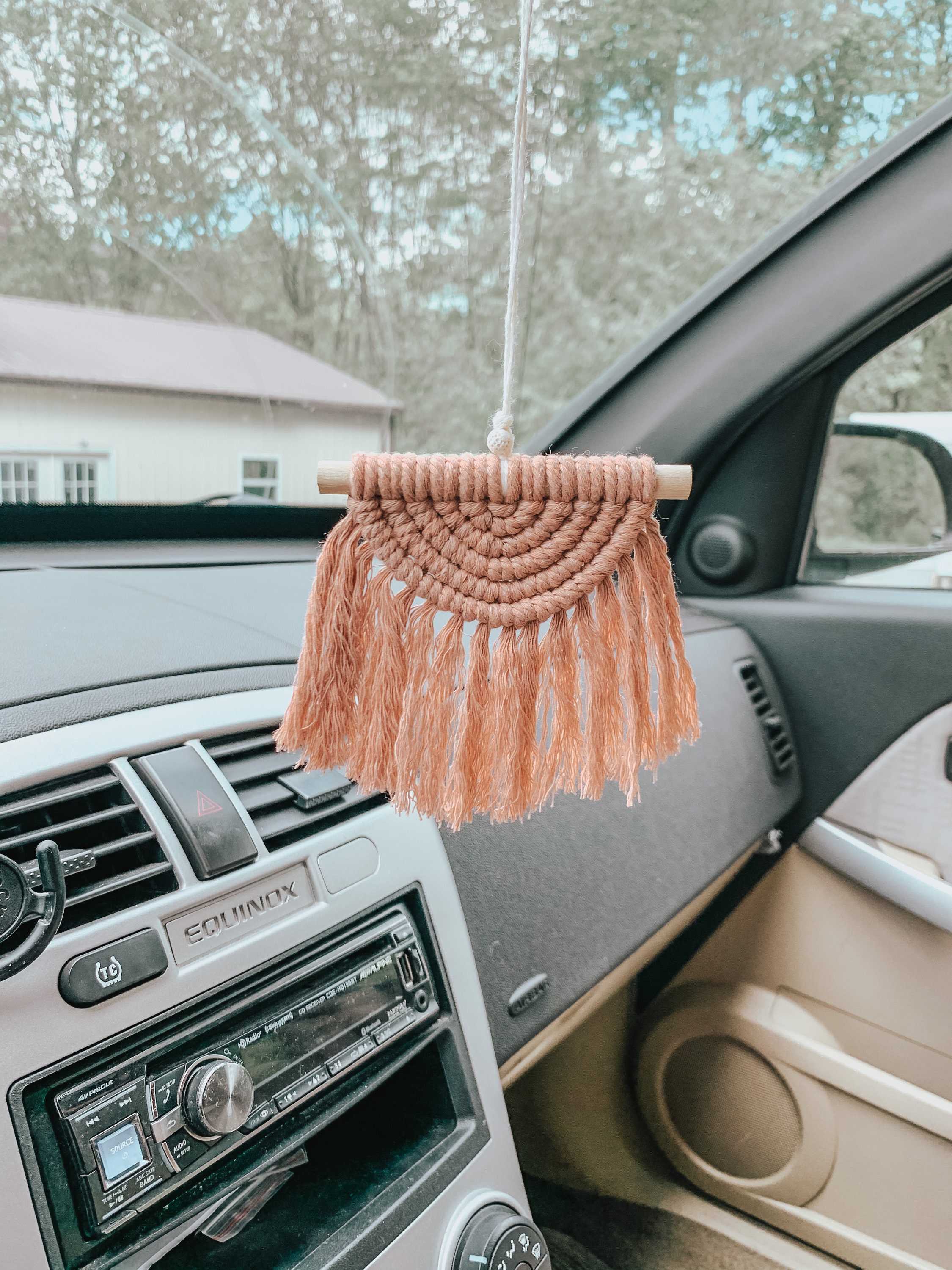 Semi-circle Macrame Car Diffuser / Half Moon Macrame Car Diffuser / Car ...