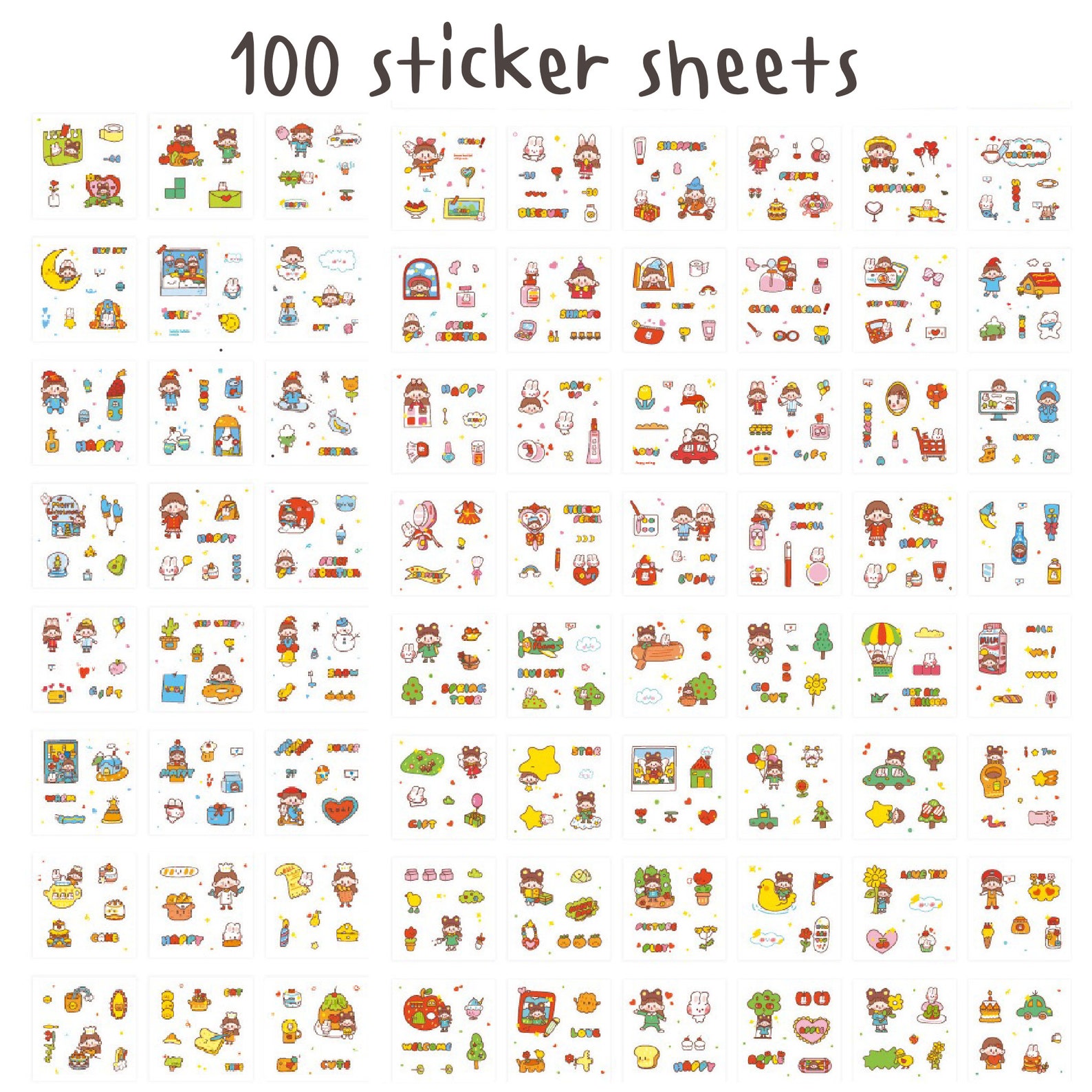 100 sticker sheets | Etsy