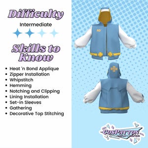 Bridget Jacket PDF Cosplay Pattern | Guilty Gear Inspired Printable ...