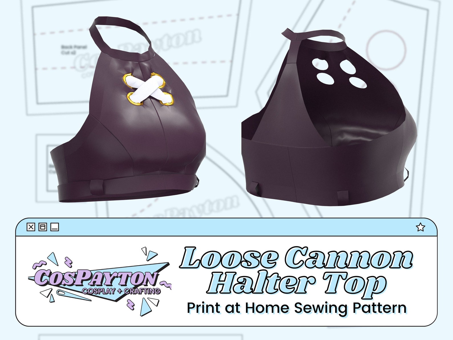 Jinx/loose Cannon Halter Top PDF Cosplay Pattern Arcane - Etsy Canada