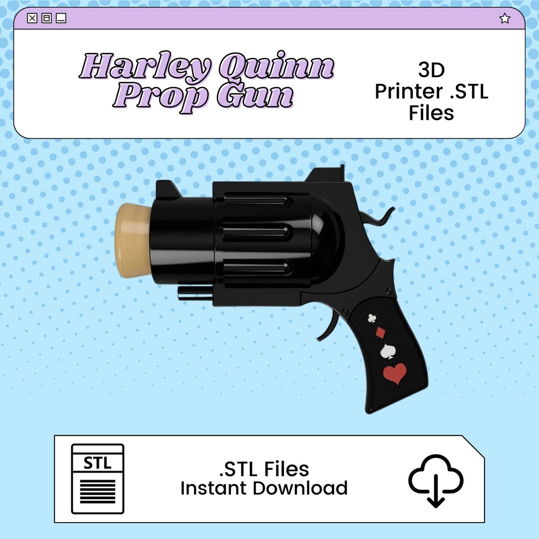 Cork Gun 3D Print File Inspired by Harley Quinn STL for Cosplay - Etsy