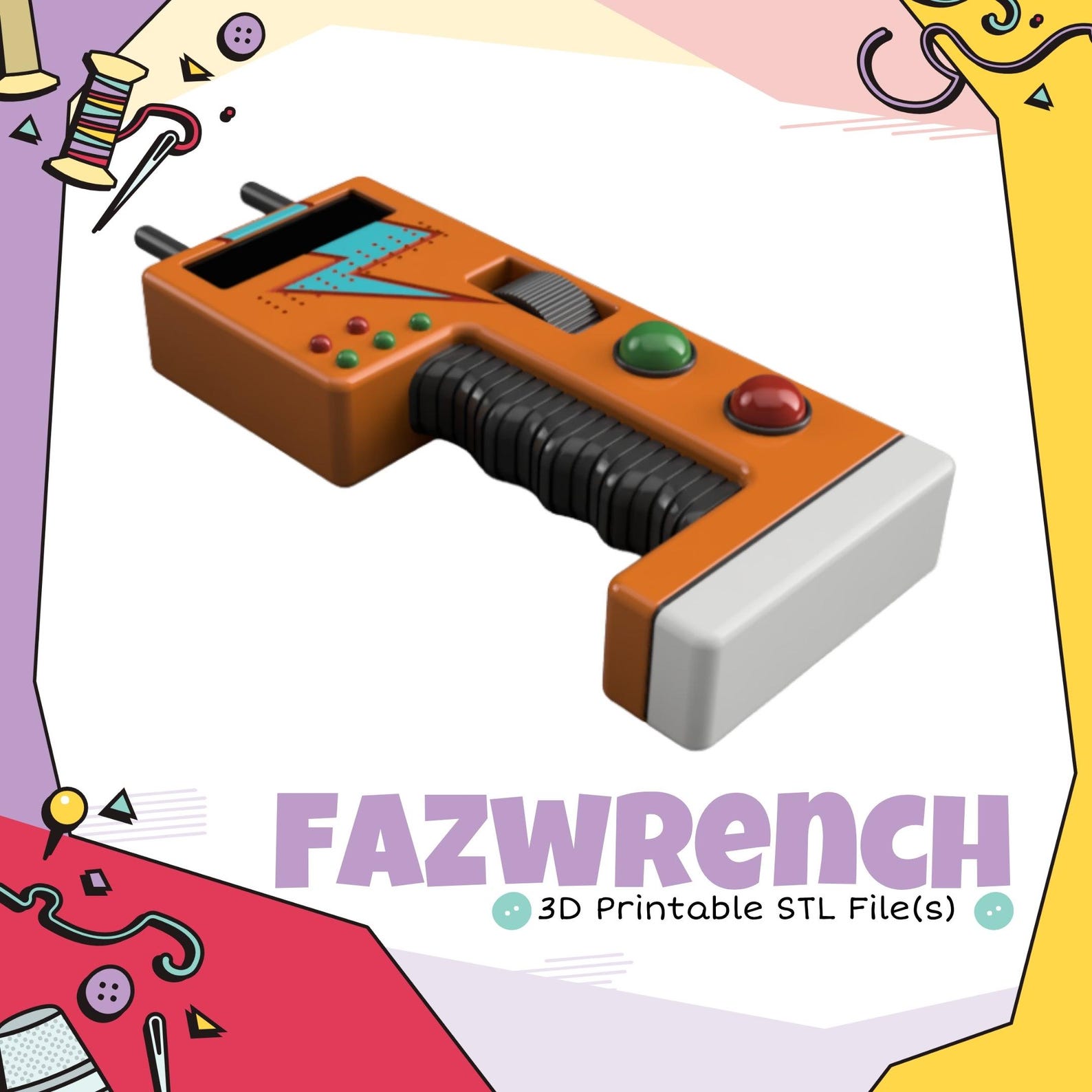 Fazwrench Cosplay 3D Print STL (digital Download) - Etsy