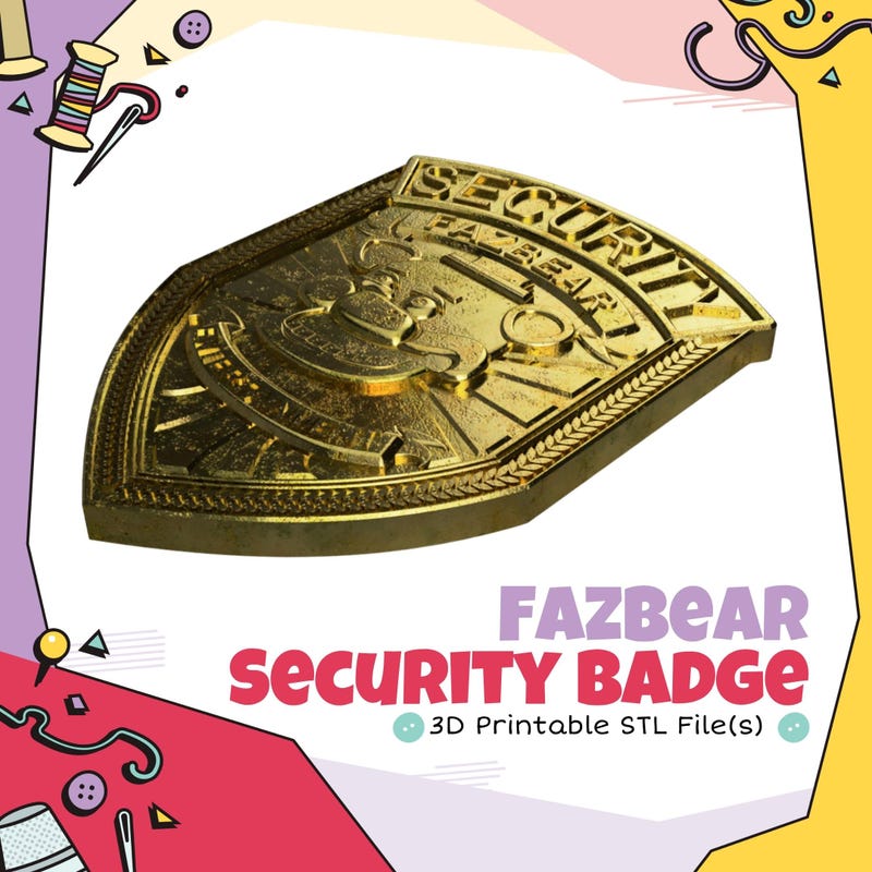 Fazbear badge - Etsy Polska