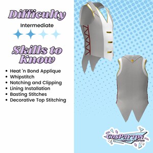 Jayce Jacket and Vest PDF Cosplay Pattern Bundle | Arcane Inspired ...