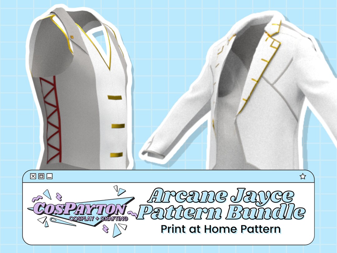 Jayce Jacket and Vest PDF Cosplay Pattern Bundle Arcane - Etsy