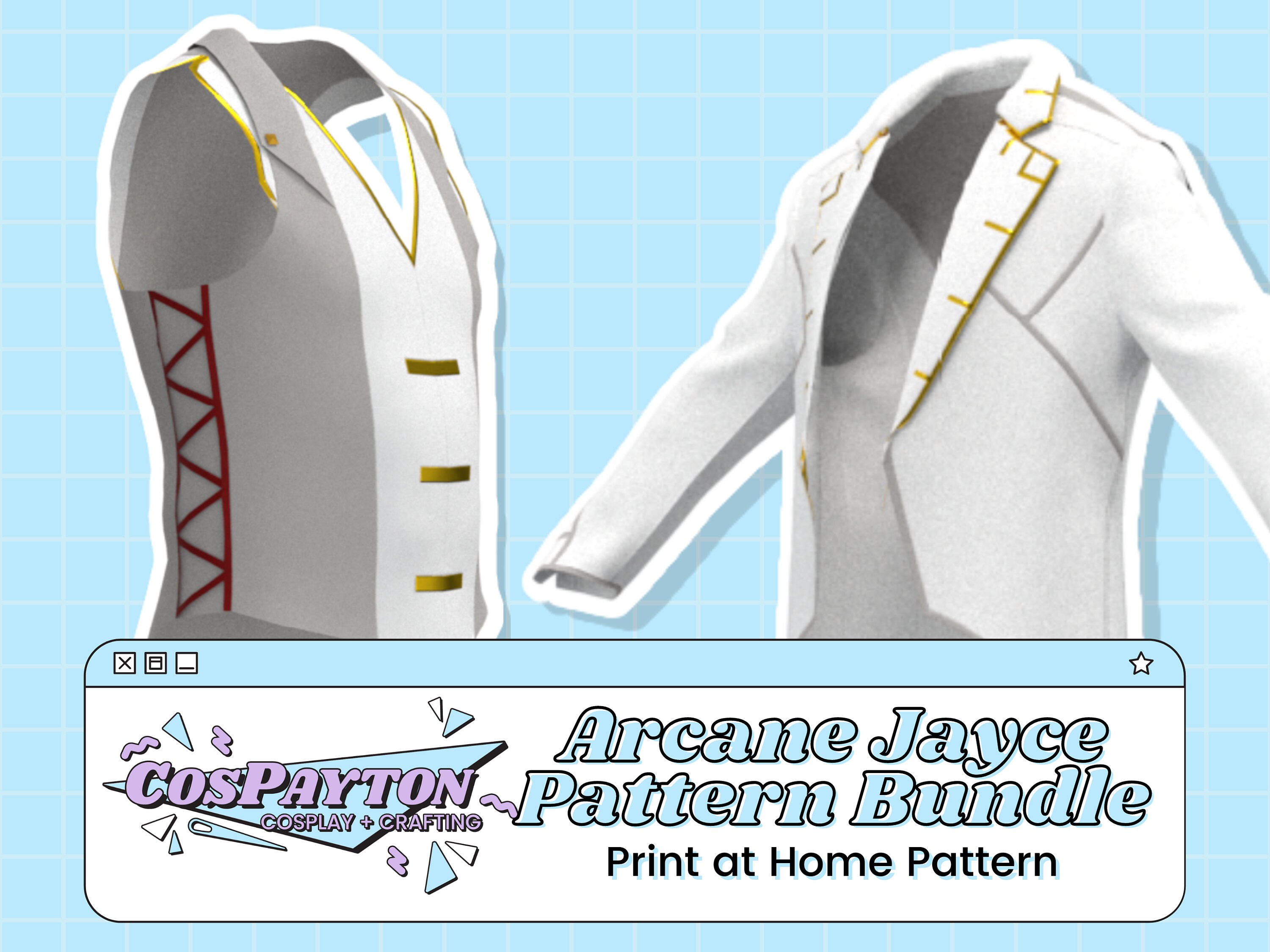 Jayce Jacket and Vest PDF Cosplay Pattern Bundle Arcane - Etsy