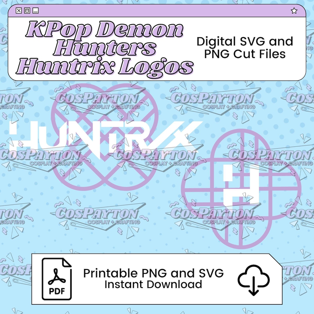 Huntrix Logo Cosplay Template Inspired by Kpop Demon Hunters | PNG SVG ...