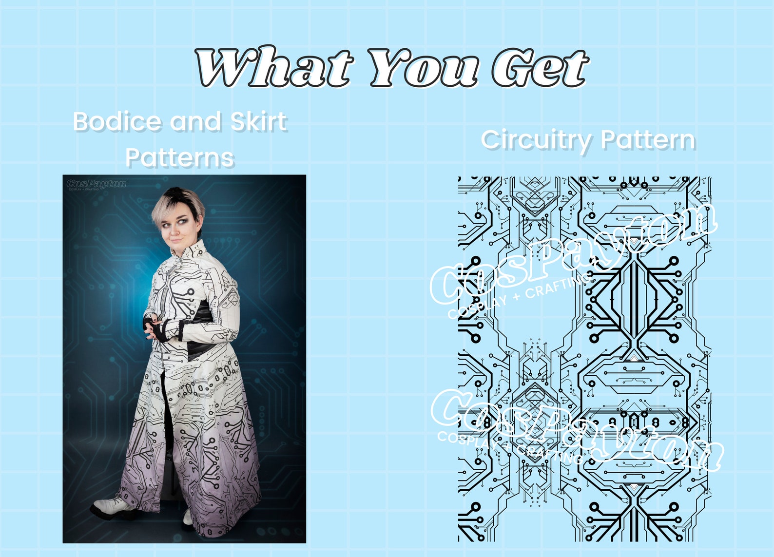 Squip Cosplay Sewing Pattern and Circuit PNG From be - Etsy Canada