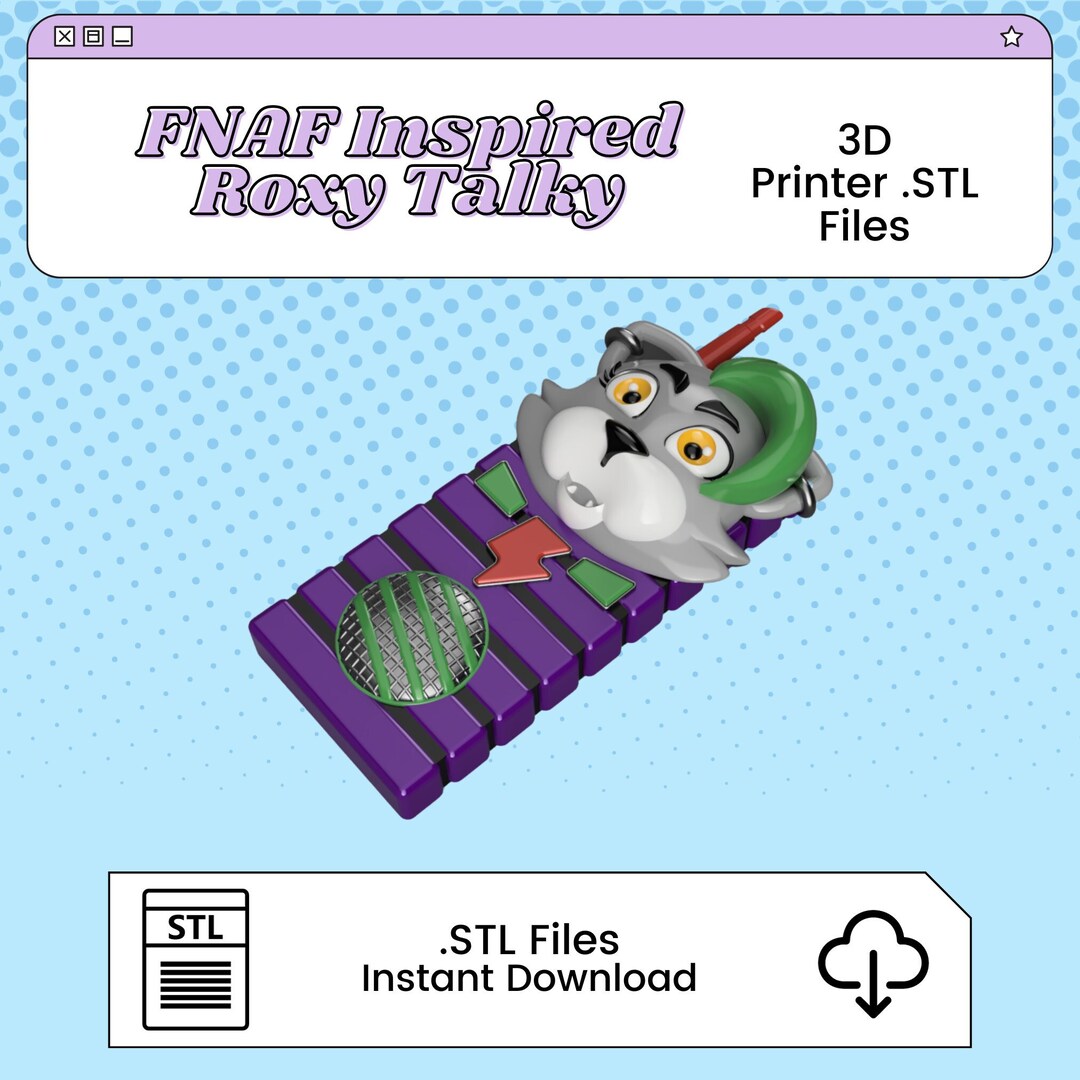 Roxy Talky 3D Print File Inspired by Five Nights at Freddy's STL for ...