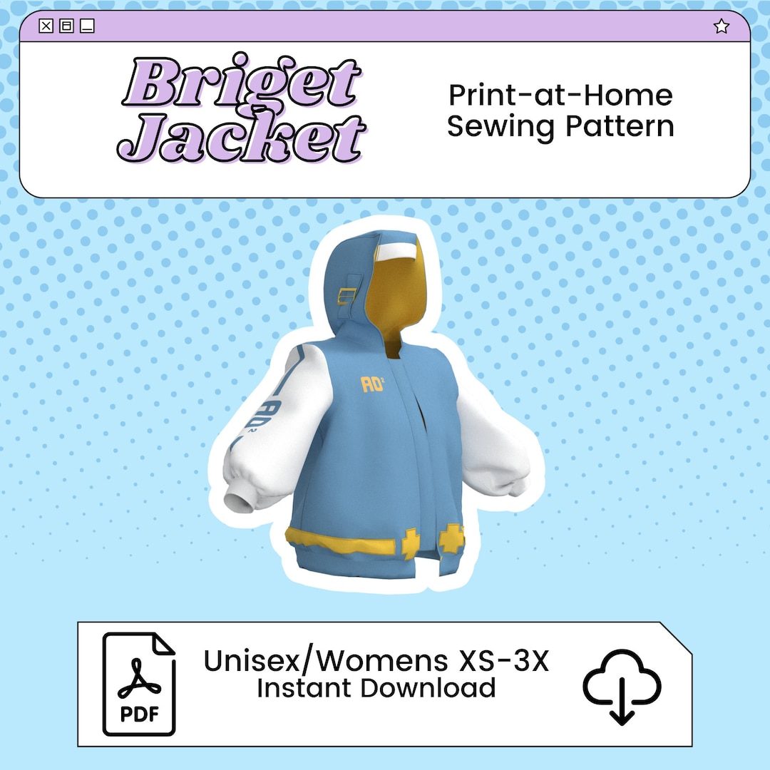 Bridget Jacket PDF Cosplay Pattern | Guilty Gear Inspired Printable ...