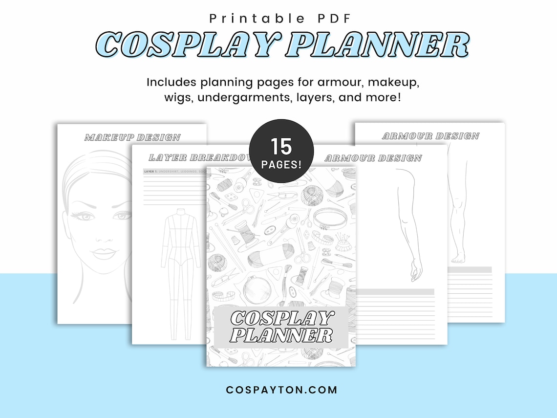 Cosplay Planner for Armour Wigs and Costumes Printable PDF - Etsy