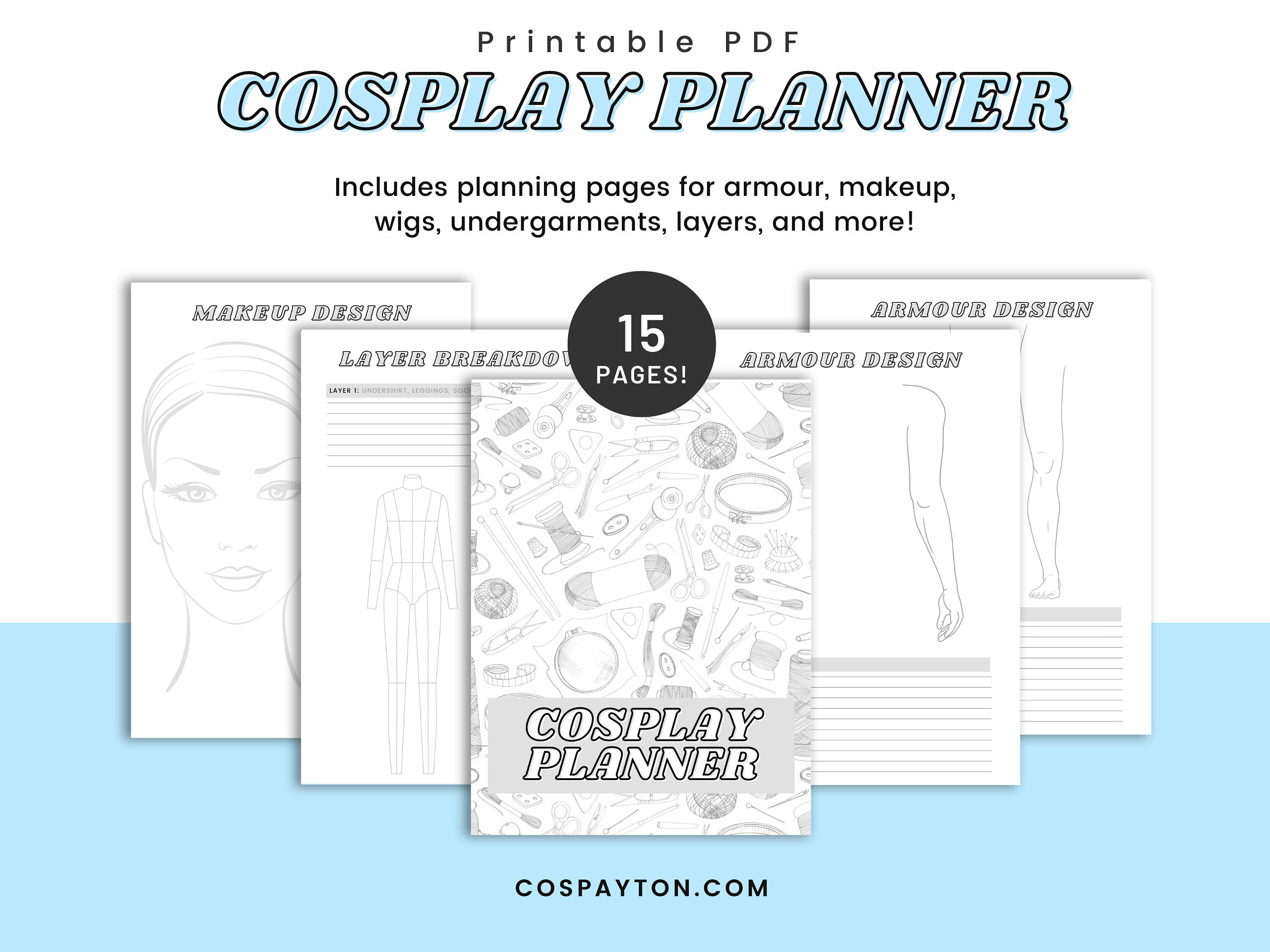 Cosplay Planner for Armour Wigs and Costumes Printable PDF - Etsy Canada
