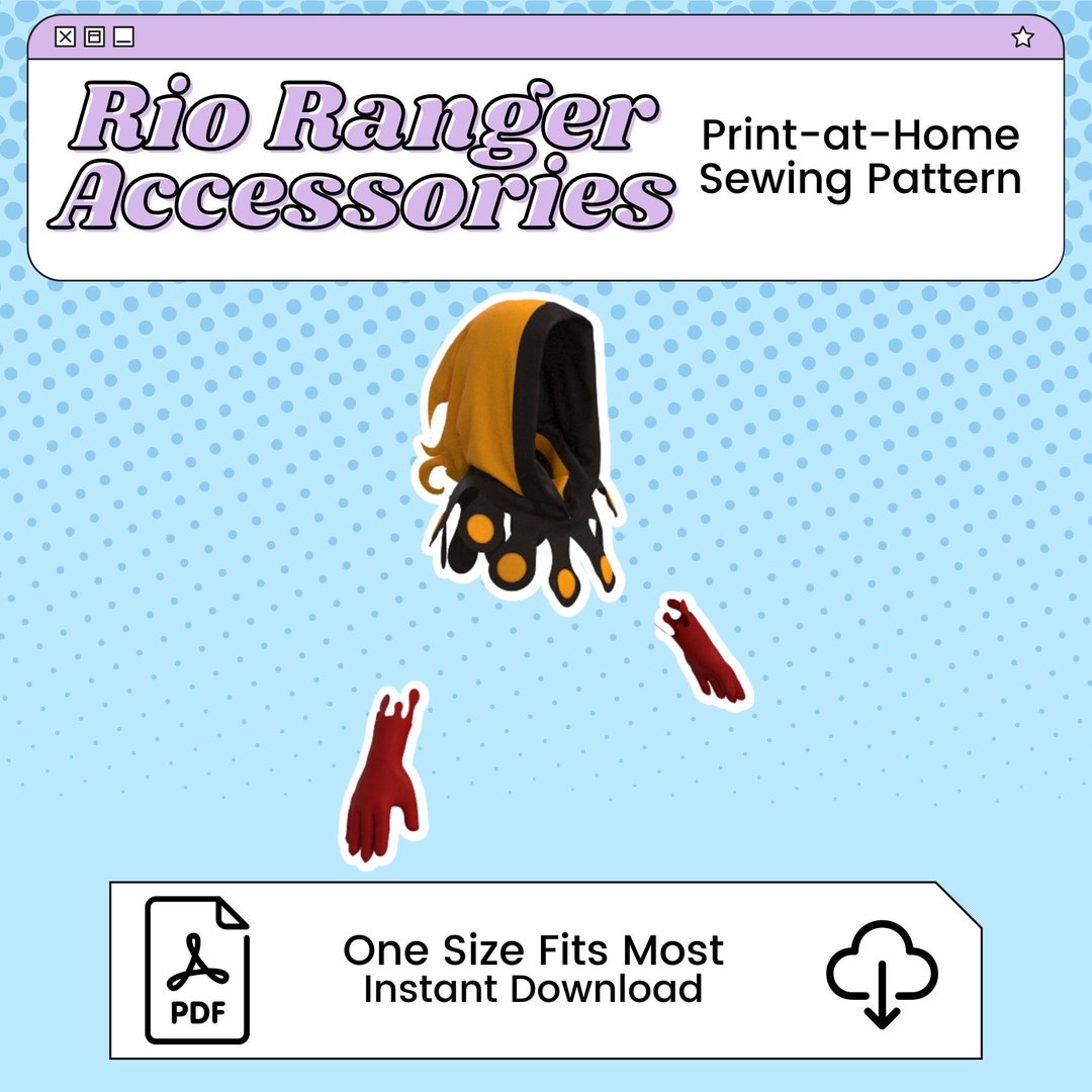 Rio Ranger Accessories PDF Cosplay Pattern | Your Turn to Die Inspired ...
