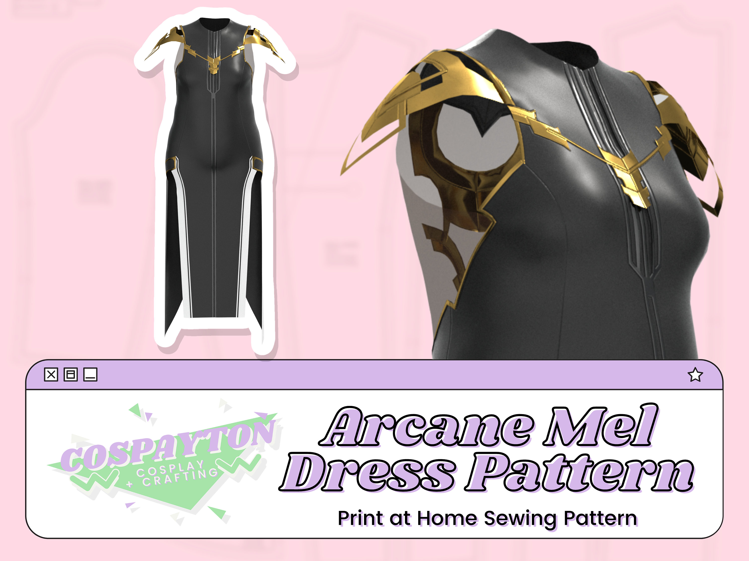 Mel Medarda Dress PDF Cosplay Pattern Arcane Inspired - Etsy Australia