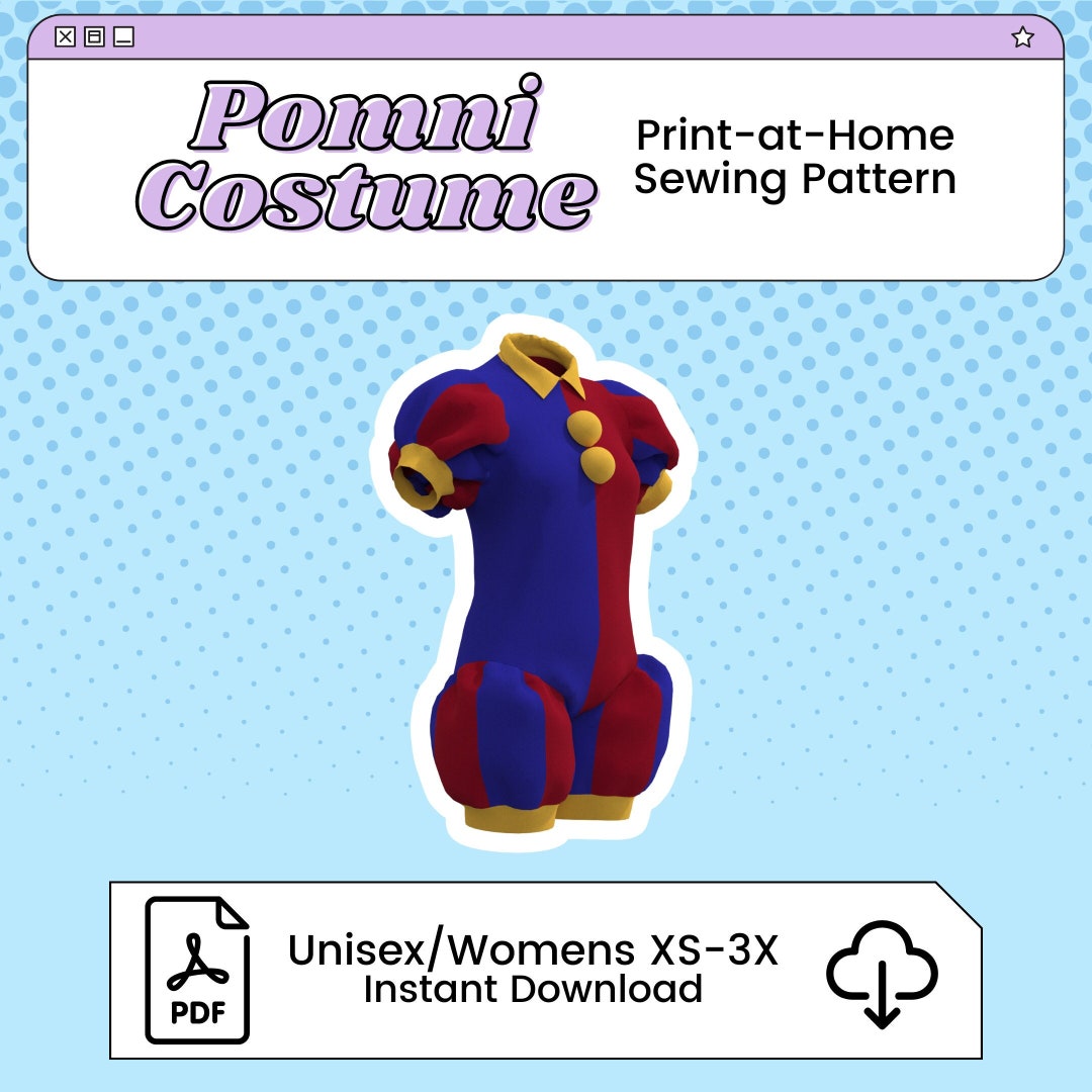 Pomni Clown Costume PDF Cosplay Pattern | the Amazing Digital Circus ...