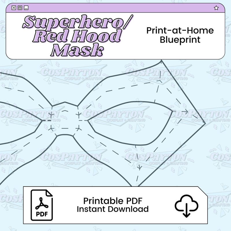 Super Hero Red Hood Mask - Etsy