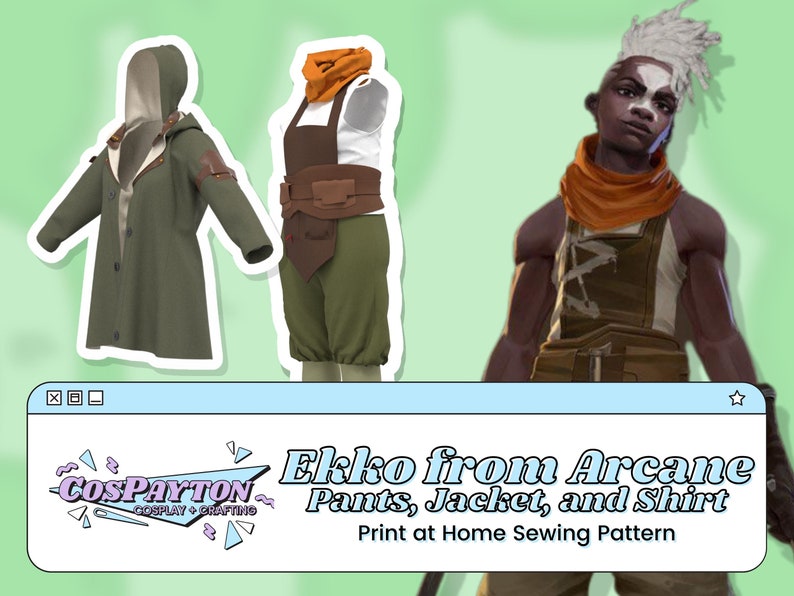 Ekko PDF Cosplay Pattern Bundle Arcane Inspired Printable - Etsy