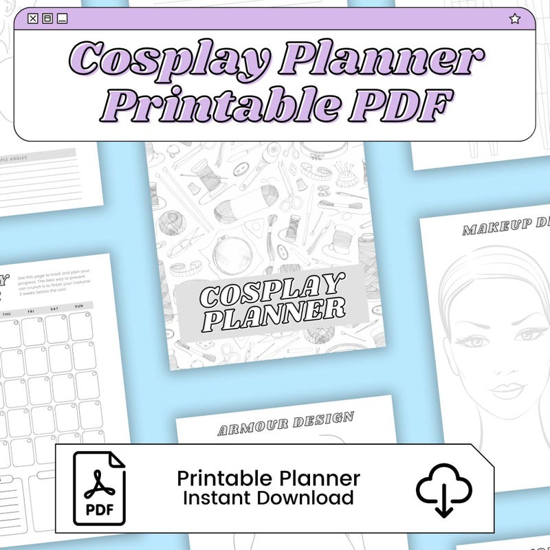Cosplay Plan Template - Etsy