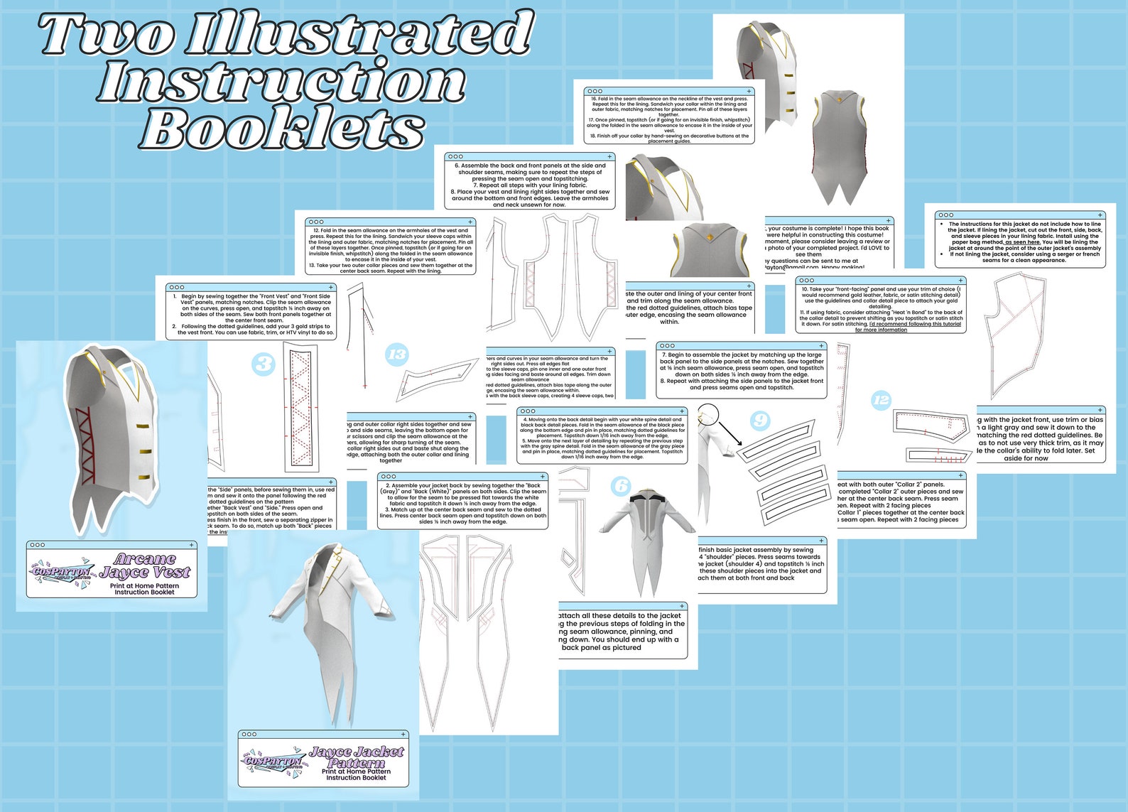 Jayce Jacket and Vest PDF Cosplay Pattern Bundle Arcane - Etsy