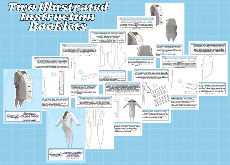 Jayce Jacket and Vest PDF Cosplay Pattern Bundle Arcane - Etsy